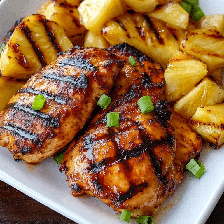 Grilled Aloha Chicken and Pineapple