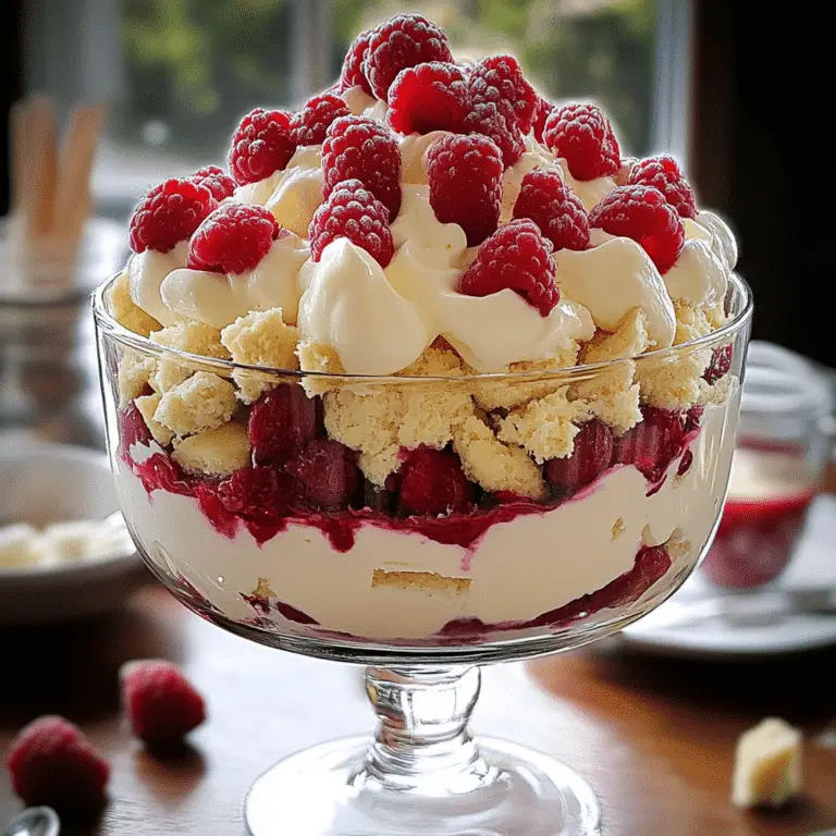 White Chocolate Raspberry Trifle