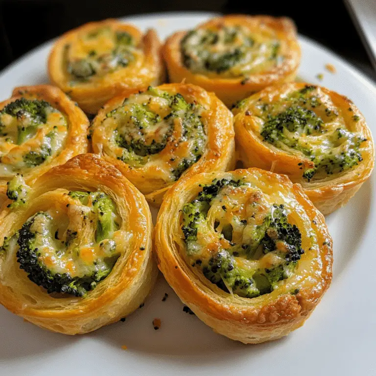 Broccoli Cheese Pinwheels