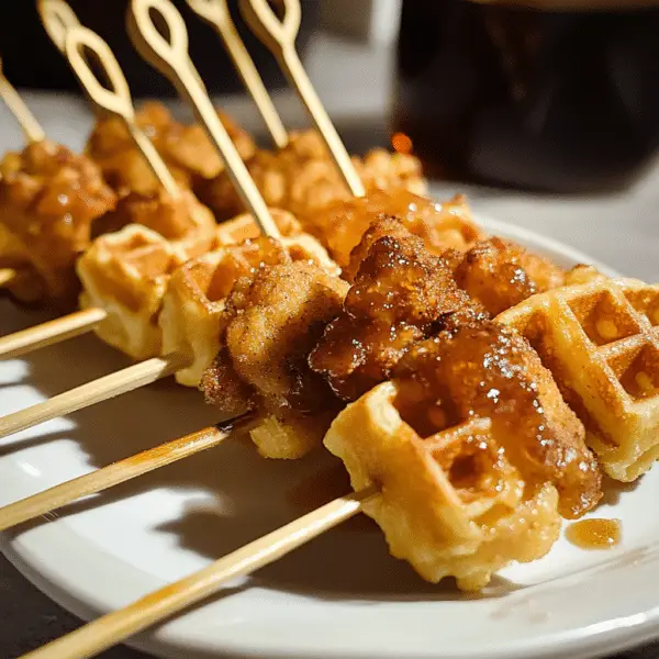 Chicken and Waffle Skewers
