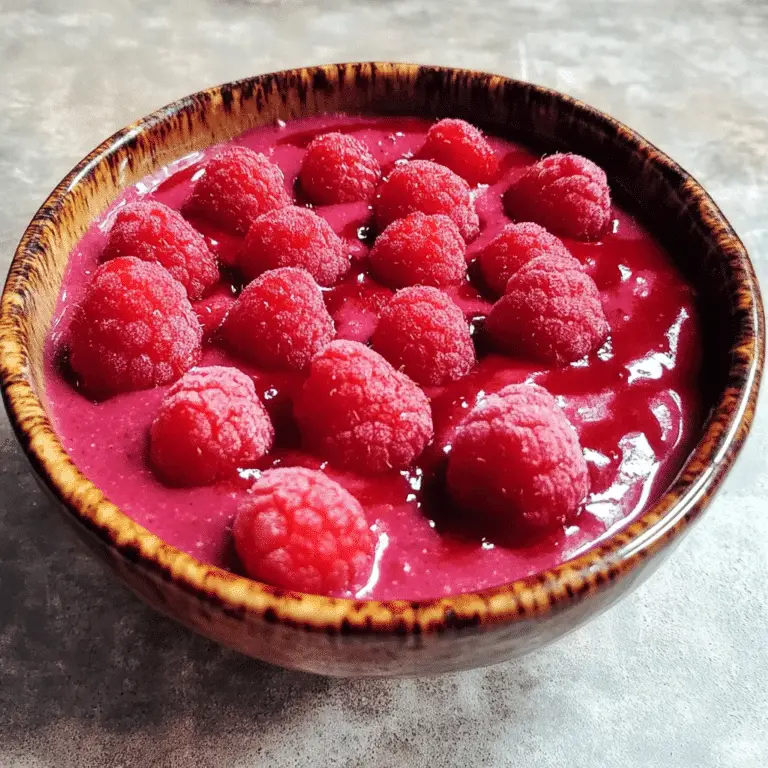 Thick Raspberry Smoothie Bowl
